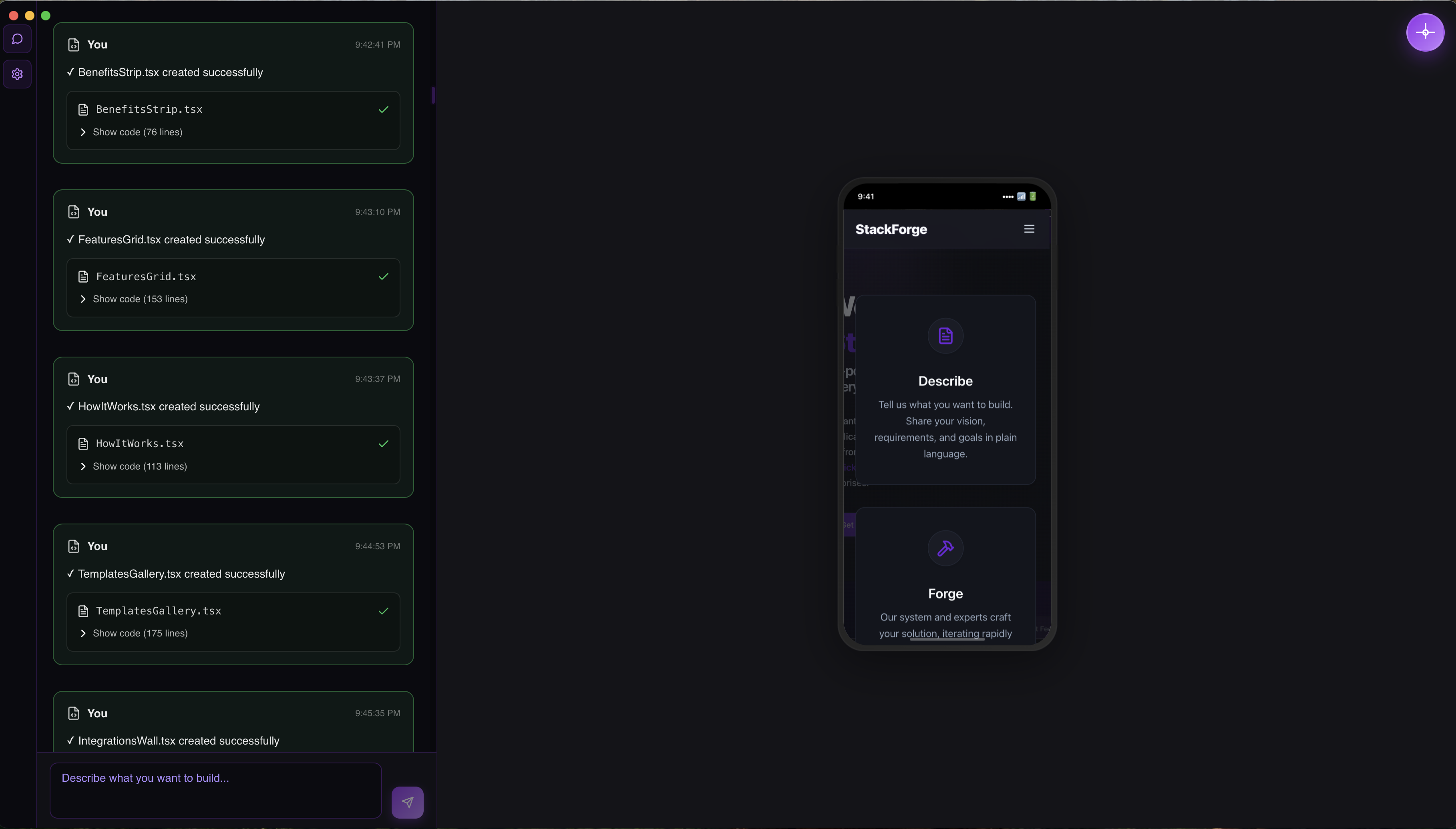 StackForge - Build Full-Stack Apps with AI in Seconds